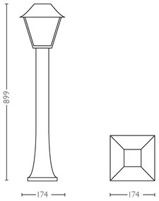 Philips 16497/30/PN - Venkovní lampa MYGARDEN ALPENGLOW E27/60W/230V IP44