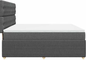 Box spring postel s matrací tmavě šedá 180x200 cm textil 3294443