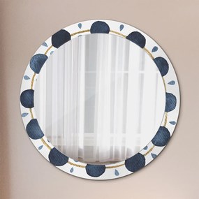 Kulaté dekorativní zrcadlo Moon mandala fi 80 cm