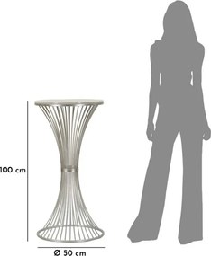 Designový odkládací stolek Zaibunissa 50 cm stříbrný