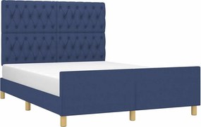 Rám postele bez matrace modrý 140 x 200 cm textil 3125306