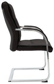 Konzolová kancelářská židle černá umělá kůže,  289341