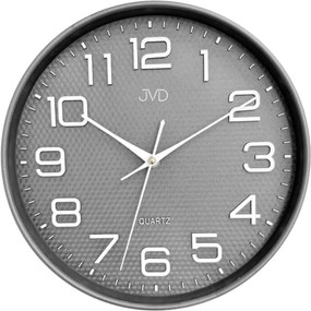 JVD Šedé nástěnné tiché netikající hodiny JVD HX9309.3