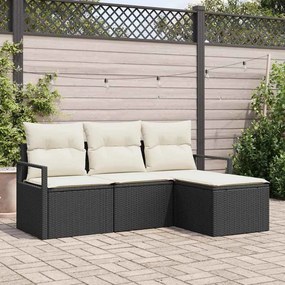 Set pohovek 4 ks Černá polyratan 3346327