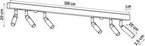 Bodové svítidlo SOLLUX Eyetech 6 G9 6x40W bez zdroje SL.0901