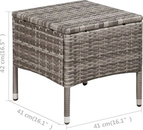 vidaXL 3dílný bistro set polyratan [44095] Barva: Hnědá