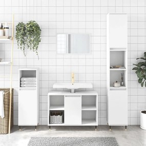 vidaXL 3dílný set koupelnového nábytku kompozitní dřevo [3190292] Barva: Bílá