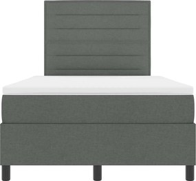 Postel s boxspringem s matrací Tmavě šedá 120 x 190 cm textil 3339295
