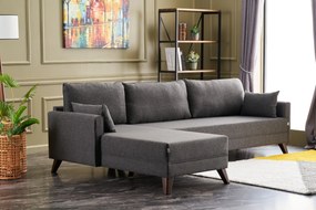 Hanah Home Designová pohovka BELLA antracit levá 275 cm 825BLC2577