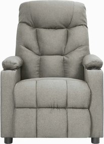 Polohovací křeslo světle šedé textil 339082