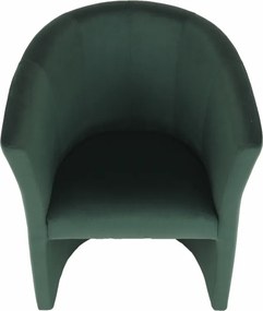 Klubové křeslo, smaragdová látka, CUBA