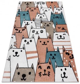 Dywany Łuszczów Dětský kusový koberec Fun Gatti Cats pink - 200x290 cm
