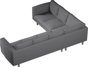 Potah na pohovku IKEA Norsborg rohová 5-místná barva šedá látka pletený vzor