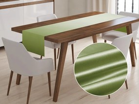Biante Saténový běhoun na stůl polyesterový Satén LUX-025 Olivově zelený 35x140 cm