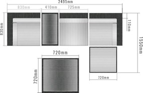 DEOKORK Ratanová variabilní sestava SEVILLA  pro 3-4 osoby (antracit)