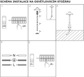 LED Solution Černé zahradní LED svítidlo zapichovací 7W IP65 53cm 20317
