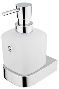 Nimco Nikau - Dávkovač mýdla s držákem, 300 ml, matné sklo/chrom NK 30031C-T-26