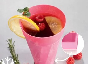 Frats - sada 3 plastových kelímků, 300 ml, růžová