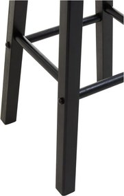Černá/v přírodní barvě barová stolička z kaučukového dřeva (výška sedáku 74 cm) Chester – Premier Housewares