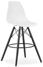 Set dvou jídelních židlí LAMAL - bílé (černé nohy) 2ks