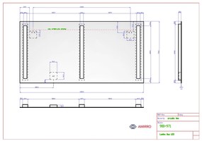 Zrcadlo do koupelny s třemi LED pruhy - 140 x 70 cm s vypínačem - Lumina Duo LED