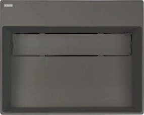 Deante Correo, granitové umyvadlo na desku s poličkou pod baterii a krycí deskou 500x400x130 mm, antracitová, CQR_TU5M