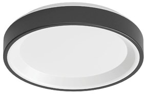 Linea Light CA077DBBWDD Iside, černé stropní/nástěnné svítidlo, 24W LED 3000K, prům. 35,2cm