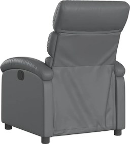 Polohovací křeslo šedé, umělá kůže 3205846