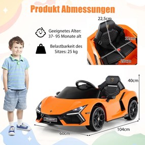 Costway Elektrické auto pro děti Lamborghini Revuelto 12 V elektrické dětské