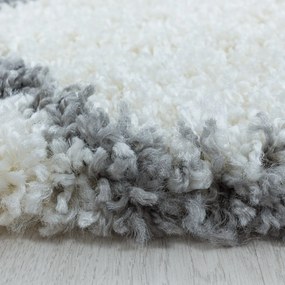 Ayyildiz, Kusový koberec Salsa Shaggy 3201 cream kruh, 160x160 (průměr) kruh, bílá, ložnice