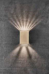 NOR 2019041035 Venkovní nástěnné svítidlo Fold 10 2x3,5W LED mosaz čirá - NORDLUX