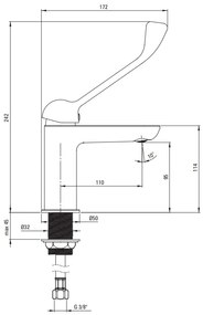 Deante Alpinia, umyvadlová baterie s ECO perlátorem 4,5 l/min, chromová, DEA-BGAE020C