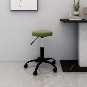 Kancelářská otočná židle světle zelená samet 333176