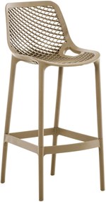 Plastová barová židle DS10778434 - Hnědá
