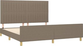 Rám postele bez matrace taupe 160 x 200 cm textil 3125231
