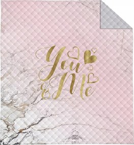 Přehoz 220x240 You&Me růžový pudrově zlatý K_68 112 Bedspread