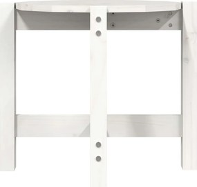 vidaXL Konferenční stolek Ø 52,5 x 45 cm masivní borové dřevo [822308] Barva: Bílá