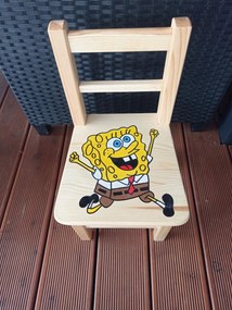 Dětská dřevěná židlička 1ks malovaná - vzor 1