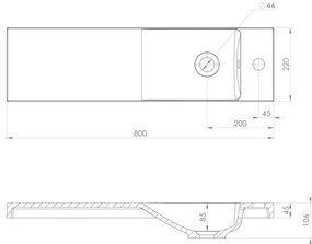 Bílé umyvadlo z litého mramoru 80x22 cm Agos – Sapho