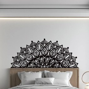 dřevo života Mandala na zeď BOHATOST k posteli Zvolte rozměr (cm): 180x78, Zvolte barvu dekoru: Černá