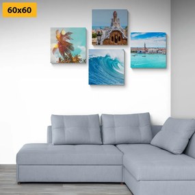 Set obrazů vánek moře - 4x 60x60 cm