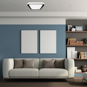 Stropní LED svítidlo Quadro, 1x LED 38w, 3000-6000k, b, s ovladačem