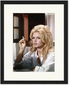 Ručně vyrobená zarámovaná fotografie Brigitte Bardot