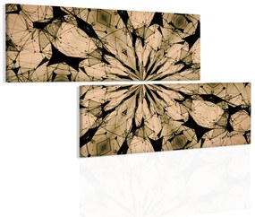 Malvis ® Obraz zlaté paprsky mandaly Velikost: 200x110 cm