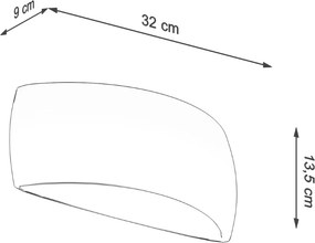 Sollux Lighting Lakované nástěnné svítidlo PONTIUS bílý lesk