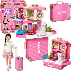 LEAN Toys Veterinární taška – sada na péči o kočky, bílá, příslušenství