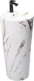 Rea Blanka volně stojící umyvadlo, 84 x 40 cm, Marble imitace kamene, REA-U8704