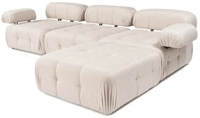 Hanah Home Čtyřmístná pohovka s pufem DOBLO světle hnědá 315 cm