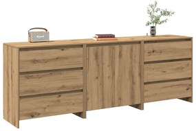 4dílný Příborník dub artisan kompozitní dřevo 3329180