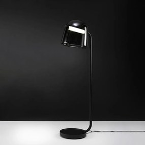 Designová stojací lampa Mona Floor Dekor: Černá montura / Černé sklo